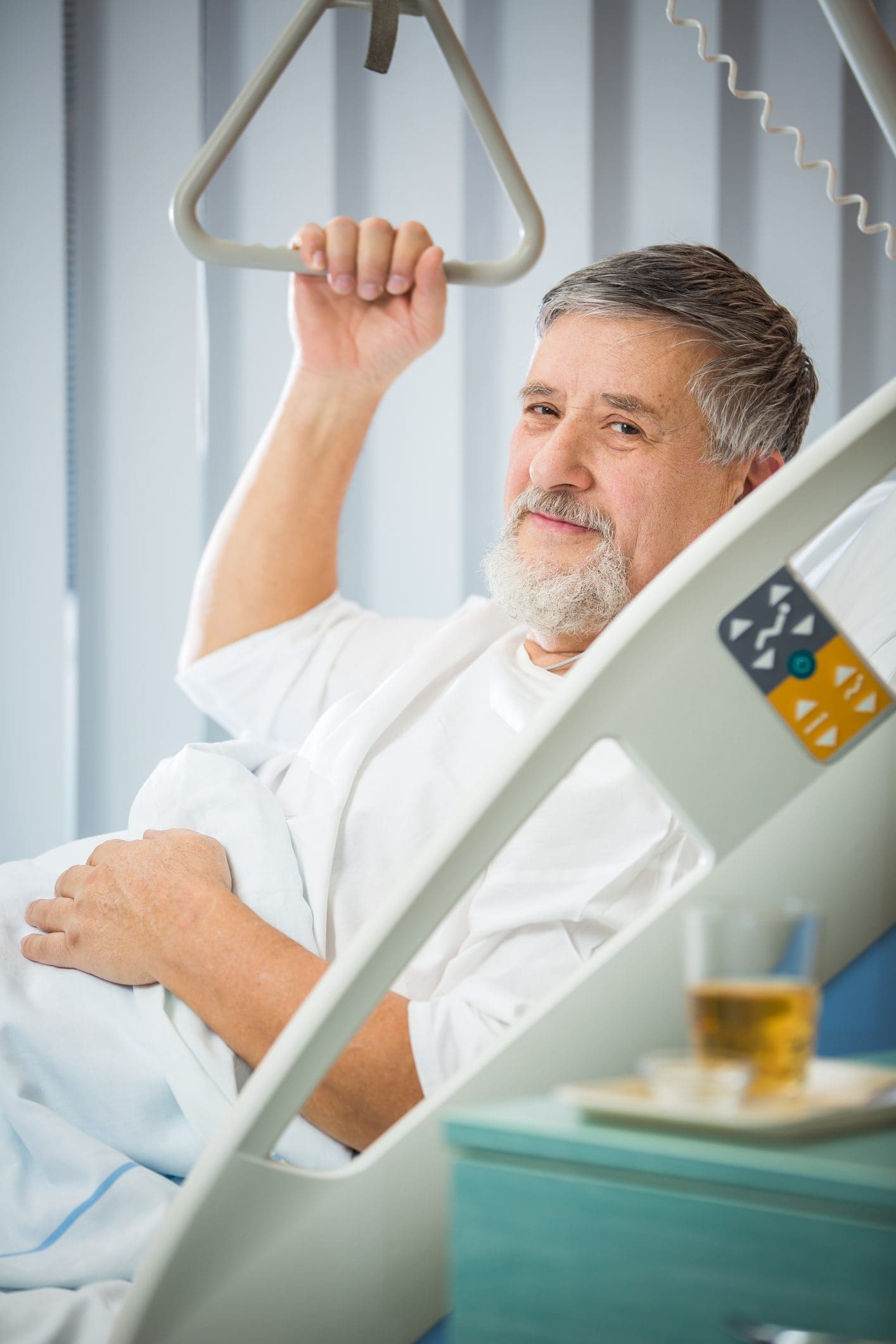Senior male patient in a modern hospital - Give BSMH